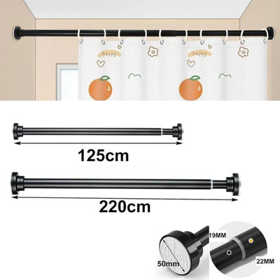Heavy Duty Extendable Telescopic Shower Curtain Pole Rail Rod Bath Door ...