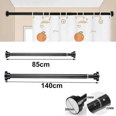 Heavy Duty Extendable Telescopic Shower Curtain Pole Rail Rod Bath Door ...