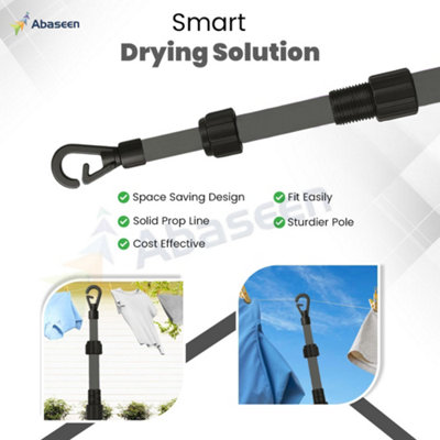 Heavy Duty Extendable Washing Line Prop Outdoor Clothes Pole Support