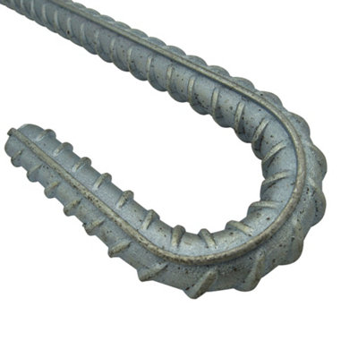 Heavy Duty Fencing Rebar Stakes x4 (Ground Anchor J Hook Fence Tent Pegs)