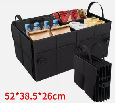 Heavy Duty Foldable Car Boot Organiser, Large Portable Storage Box for ...