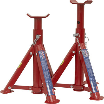 Heavy-Duty Folding Axle Stands - 2 Tonne Steel Supports with 366mm ...