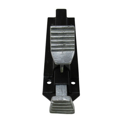 Heavy Duty Foot Operated Bolt (Gate Door Footbolt Floor Lock Black)