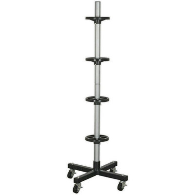 Heavy-Duty Freestanding Wheel Storage Trolley with Locking Castors ...