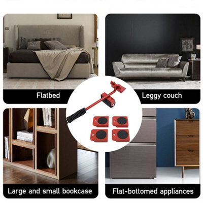 Heavy Duty Furniture Lifter with 4 Sliders for Easy Moving (Load ...