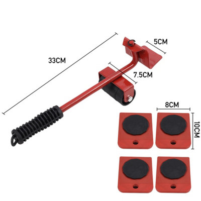 Heavy Duty Furniture Lifter with 4 Sliders for Easy Moving (Load ...