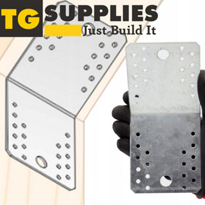 Heavy Duty Galvanised 135 Degrees Angle Bracket - 135 Corner Brace ...