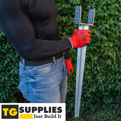 Heavy Duty Galvanised Adjustable Width Post Spike Support - Adjustable ...
