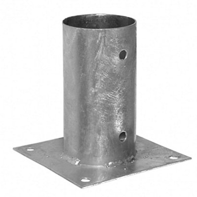 Heavy Duty Galvanised Bolt Down Circular Post Fence Foot Internal size ...
