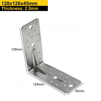 Heavy Duty Galvanised Reinforced Angle Bracket - Corner Brace ...