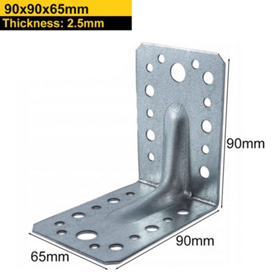 Heavy Duty Galvanised Reinforced Angle Bracket - Corner Brace ...