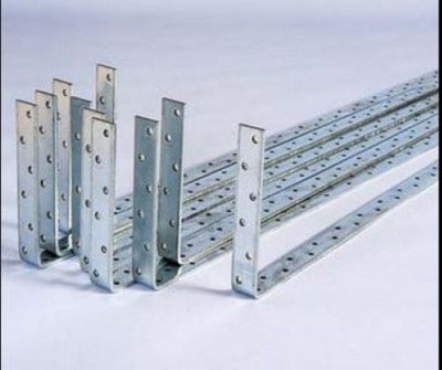 Heavy Duty Galvanised Restraint Strap 1m Length 100mm Bend 10 Pack