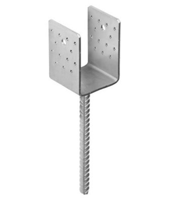 Heavy Duty Galvanised ("U"Wide Shape) Post Fence Foot Anchors Thickness ...