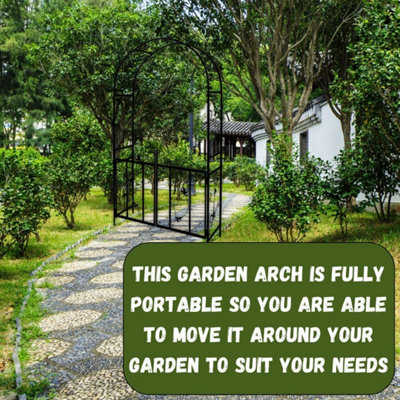 Heavy Duty Garden Arbour Steel Frame Garden Arch - Large, Strong ...