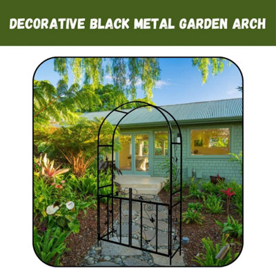 Heavy Duty Garden Arbour Steel Frame Garden Arch - Large, Strong ...