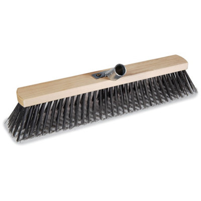 Heavy Duty Garden Broom Metal Wire Bristles Outdoor 30cm / 12" Stiff ...