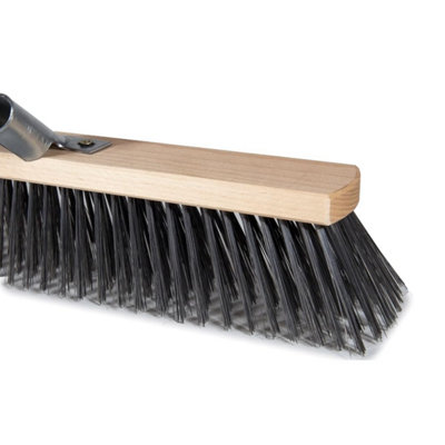 Heavy Duty Garden Broom Metal Wire Bristles Outdoor 30cm / 12" Stiff ...