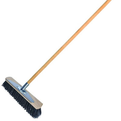 Heavy Duty Garden Broom Outdoor 40 cm / 15.5 in Stiff Hard Brush ...