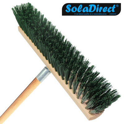 Heavy Duty Garden Broom with Handle, Outdoor for Wet & Dry Surfaces, 20 ...