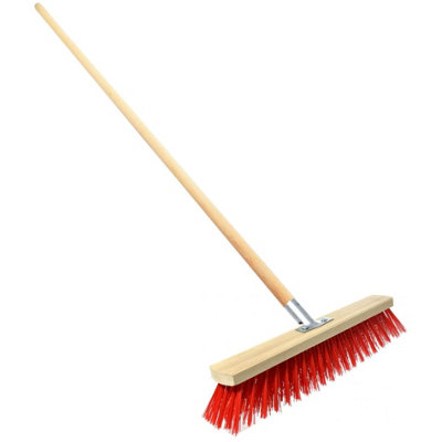 Heavy Duty Garden Broom with Handle, Outdoor for Wet & Dry Surfaces, 24 ...