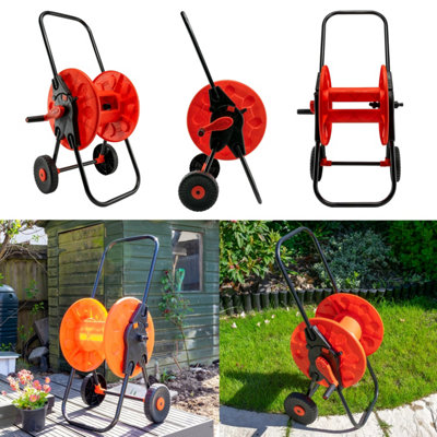 Heavy-Duty Garden Hose Reel Cart - Portable Water Hose Pipe Storage ...