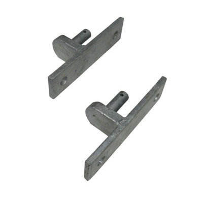 Heavy Duty Gate Hanger Hook Plate X2 (Galvanised Rectangle Pin Hinge)