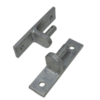 Heavy Duty Gate Hanger Hook Plate X2 (Galvanised Rectangle Pin Hinge)