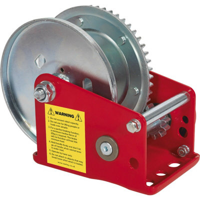 Heavy-Duty Geared Hand Winch with Automatic Brake - 540kg Capacity