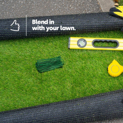 Heavy Duty Green Galvanised Steel U-Shaped Garden Pegs for Ground Cover ...