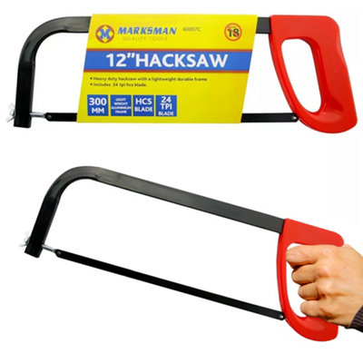 Heavy Duty Hacksaw 300Mm Durable Handle Blade Tool 24 Tpi Lightweight ...