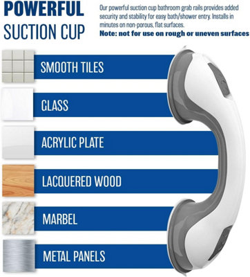 Heavy Duty Hand Rail Support Bar Grip Grab Bath Shower Bathtub Handle ...