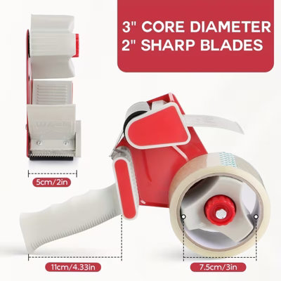 Heavy Duty Handheld Semi Automatic Tape Dispenser with Built In ...
