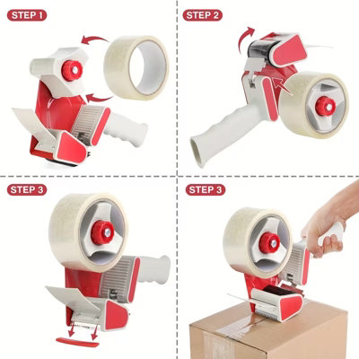 Heavy Duty Handheld Semi Automatic Tape Dispenser with Built In ...
