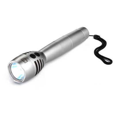 Heavy Duty Handheld Torch LED Flashlight Ultra Loud Alarm USB Rechargeable