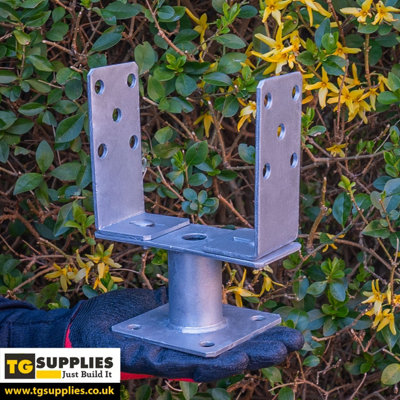 Heavy Duty Hot Dip Galvanised Adjustable 140-200mm Bolt Down Pergola ...