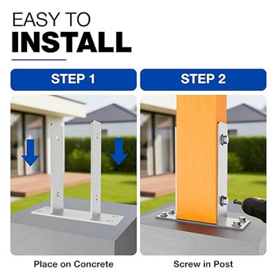 Heavy Duty Hot Dip Galvanised Fence Post Support Bracket - Post Anchor ...