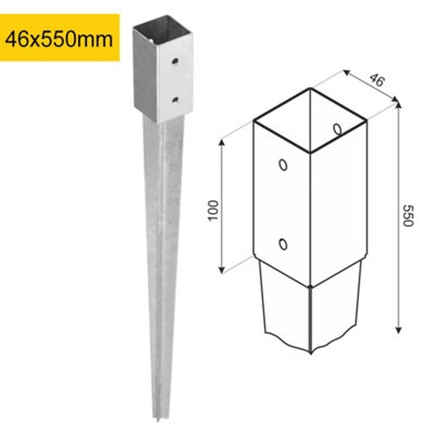 Heavy Duty Hot Dip Galvanised Pergola Post Spike - Fence Spike - Wooden ...