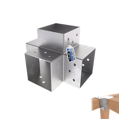 Heavy Duty Hot Dip Galvanised Post Connector X Shape - Pergola 4 Way ...