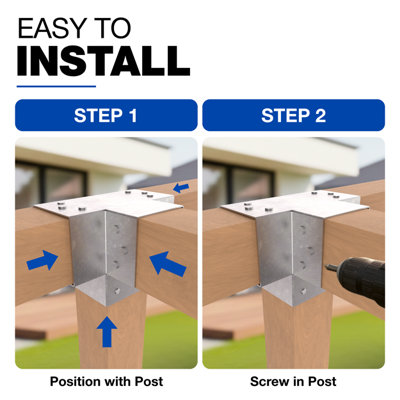 Heavy Duty Hot Dip Galvanised Post Connector X Shape - Pergola 4 Way ...