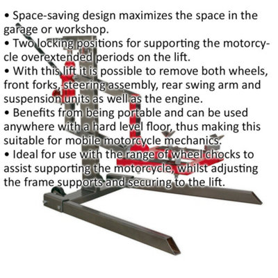 Heavy-Duty Hydraulic Motorcycle Lift with 450kg Capacity and Dual ...