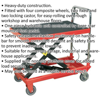 Heavy Duty Hydraulic Platform Truck with 300kg Capacity and Safety ...