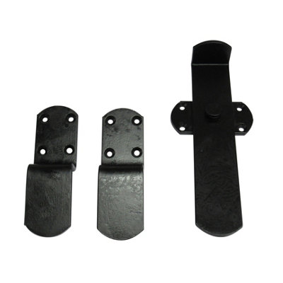 Heavy Duty Kick Over Latch - Black (Stable Door Kickover Catch Gate Lock)