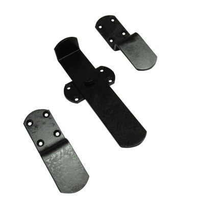 Heavy Duty Kick Over Latch - Black (Stable Door Kickover Catch Gate Lock)