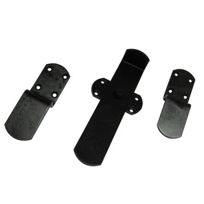 Heavy Duty Kick Over Latch - Black (Stable Door Kickover Catch Gate Lock)