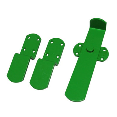 Heavy Duty Kick Over Latch - Green (Stable Door Kickover Catch Gate Lock)