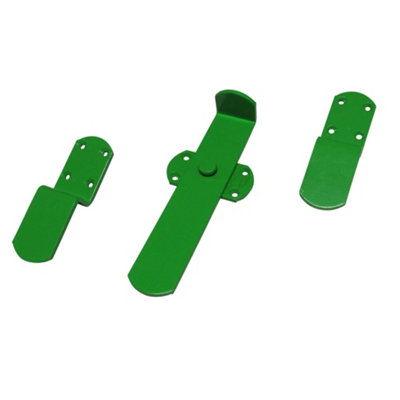 Heavy Duty Kick Over Latch - Green (Stable Door Kickover Catch Gate Lock)