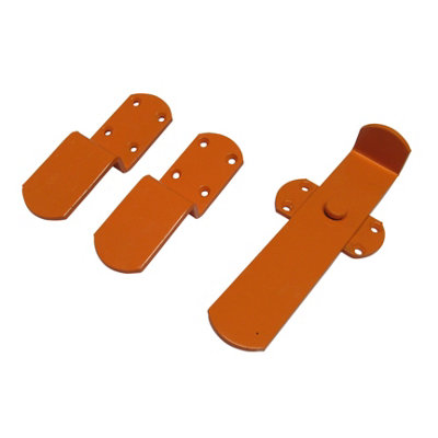 Heavy Duty Kick Over Latch - Orange (Stable Door Kickover Catch Gate Lock)