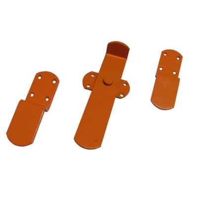 Heavy Duty Kick Over Latch - Orange (Stable Door Kickover Catch Gate Lock)