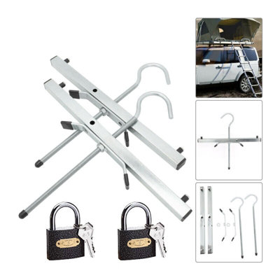 Heavy Duty Lockable Ladder Clamps for Vehicle Roof Racks - Security Set