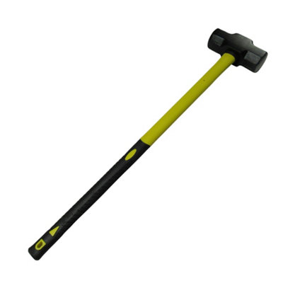Heavy Duty Lump Sledge Hammer with Fibreglass Handle 14LBS (Long Club ...